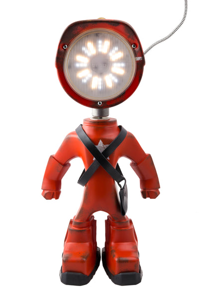 Cool robot lamp Lampster Army Red | The Lampster