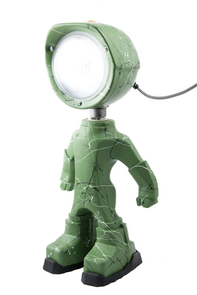 Cool robot lamp Lampster Artsy Green | The Lampster