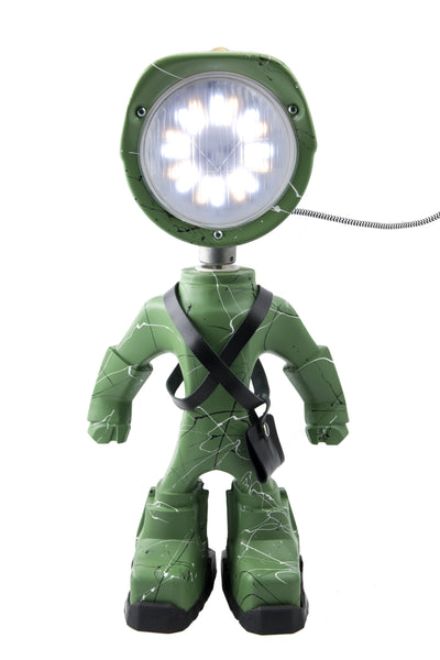 Cool robot lamp Lampster Artsy Green | The Lampster